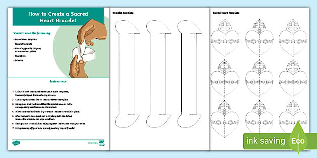 Feast of the Sacred Heart Bracelet Activity - CfE - Twinkl