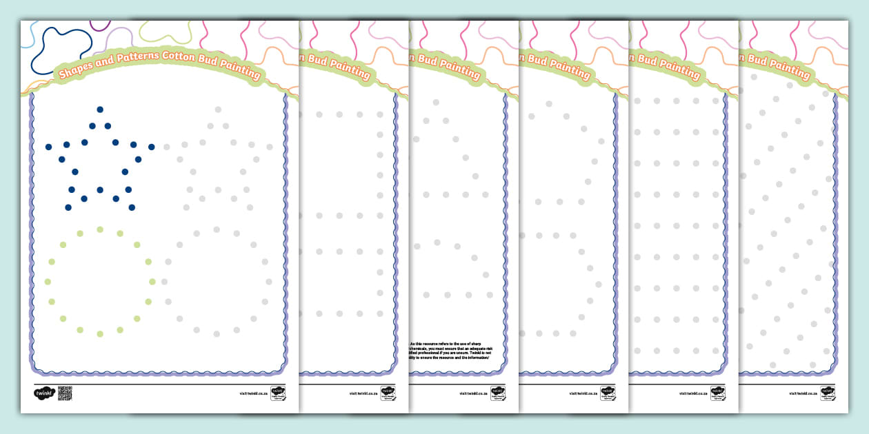 Foundation Phase - Life Skills Creative Arts - Shapes & Patterns Cotton Bud