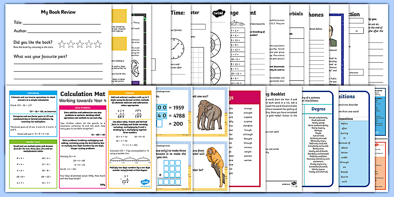 Summer Holiday Transition Year 3 Moving Into Year 4 Activity Pack ...