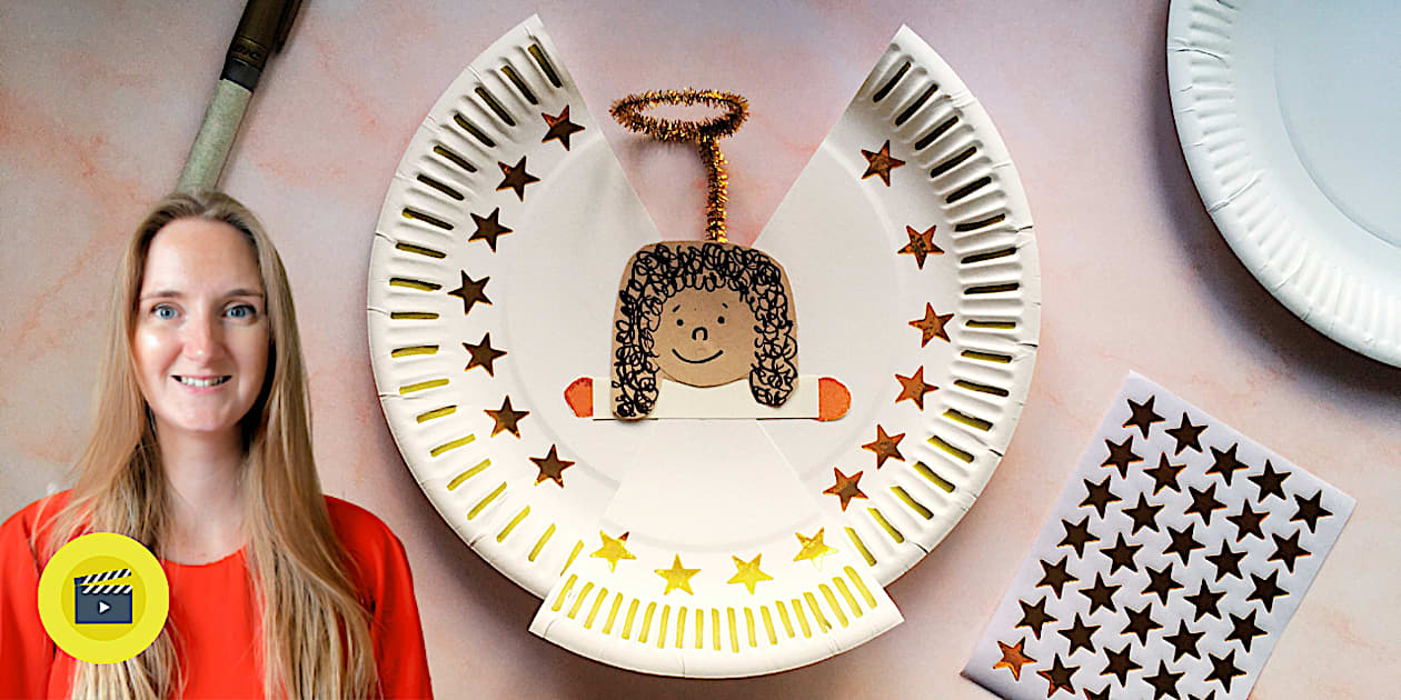 Angel Paper Plate Craft Nativity Christmas Activities