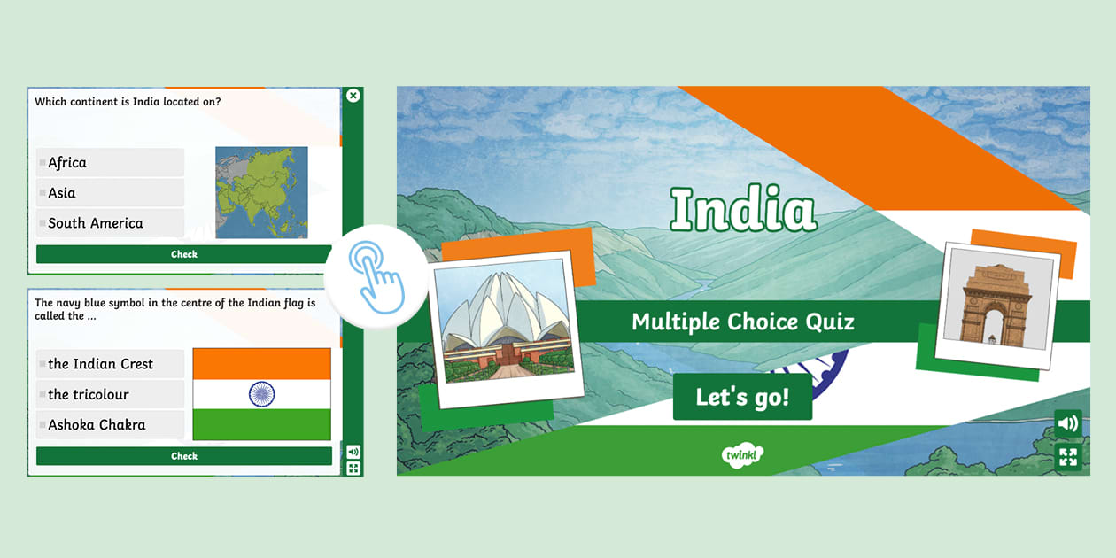 KS2 India Interactive Quiz (teacher made) - Twinkl
