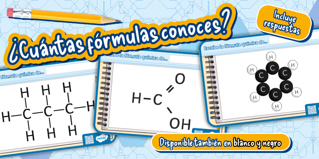 Tarjetas | Educativas | Fórmulas | Químicas - Twinkl