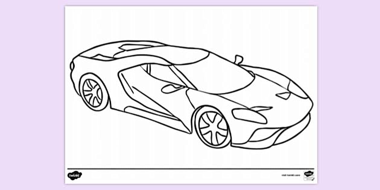 Awesome Car Colouring Page | Colouring Sheets (teacher made)