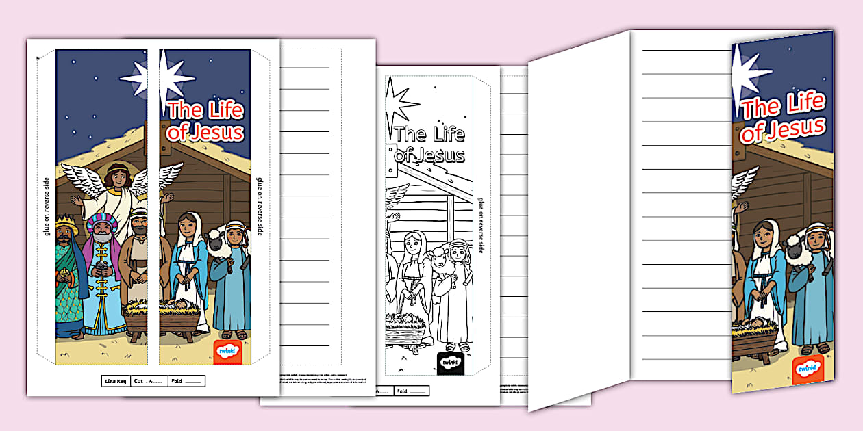 The Life of Jesus Folding Writing Template
