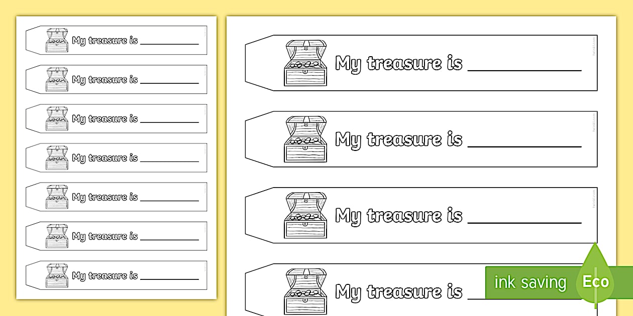 Find My Treasure Paper Chain Worksheet - Primary Resource