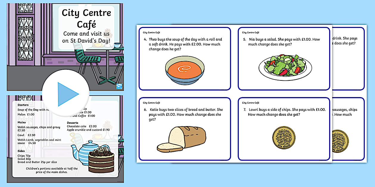City Centre Cafe Year 2 Numeracy Resource Pack - Twinkl