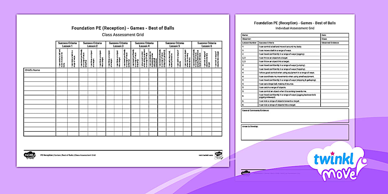 👉 Move: Reception Games: Best of Balls Assessment Pack