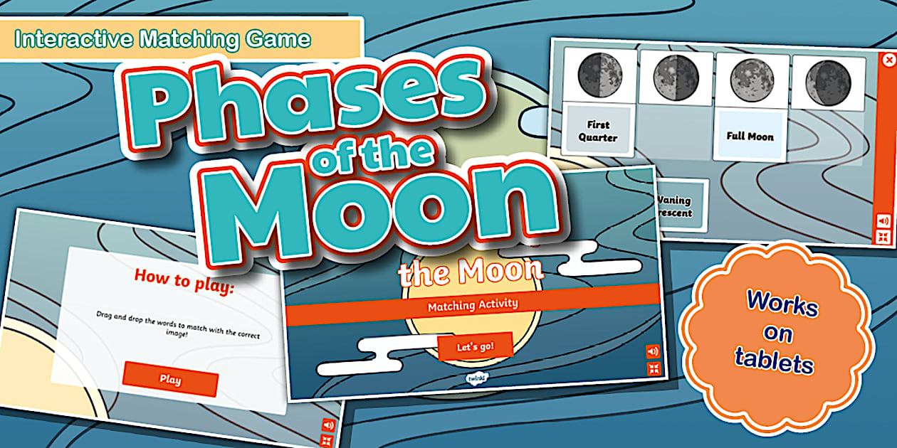 Phases of the Moon Interactive Matching Game