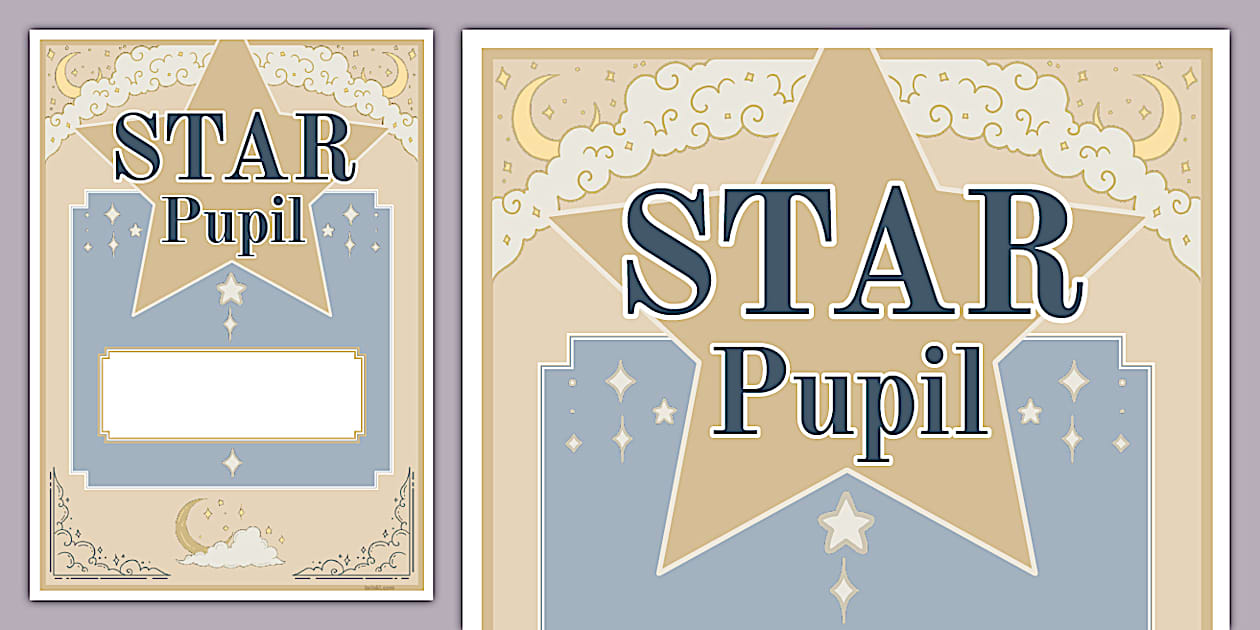 Celestial-Themed Star Pupil Display Poster (Teacher-Made)