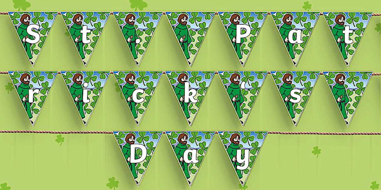 St. Patrick's Day Display Bunting - Twinkl