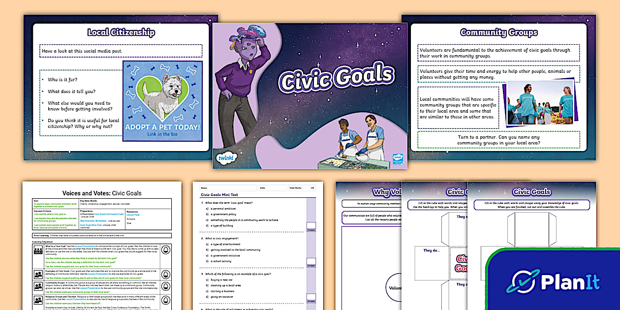 Year 5 HASS Civics and Citizenship Lesson 5 Civic Goals