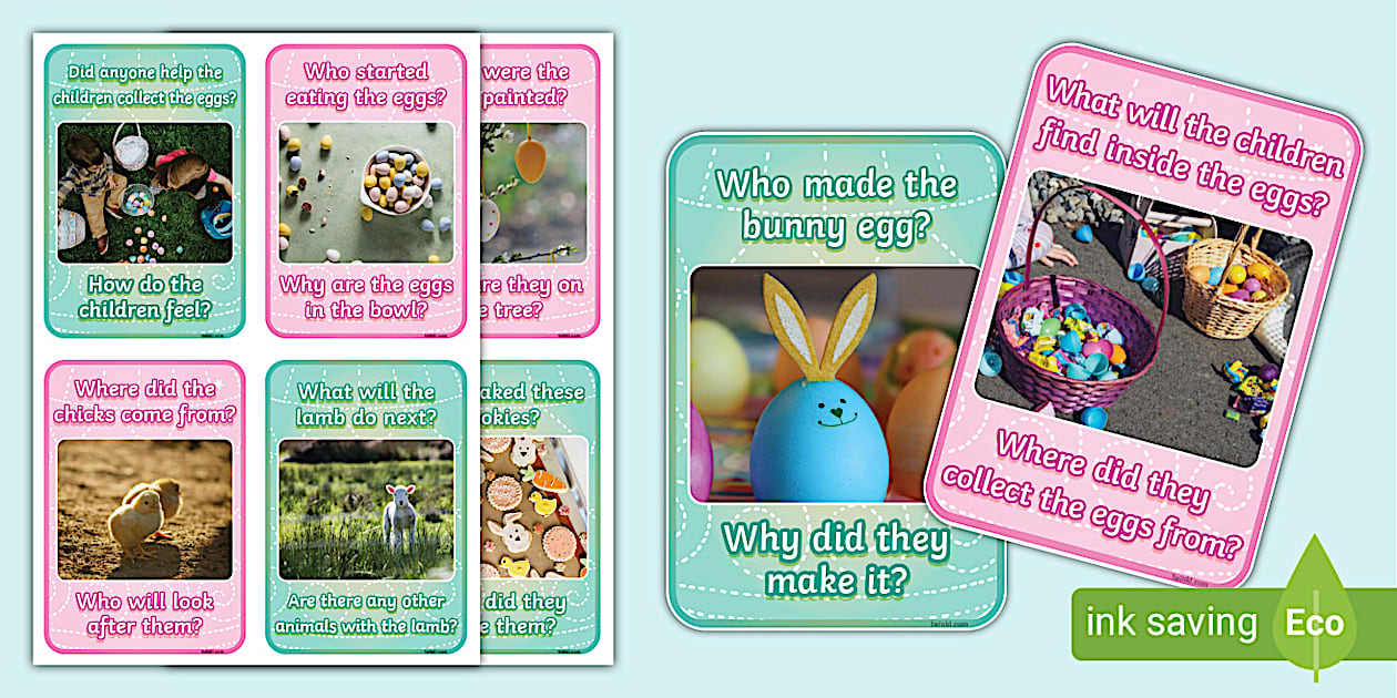 Easter Inference Photo Cards (teacher made) - Twinkl