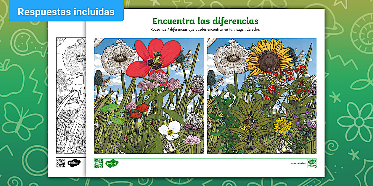 Encuentra las diferencias: Las plantas