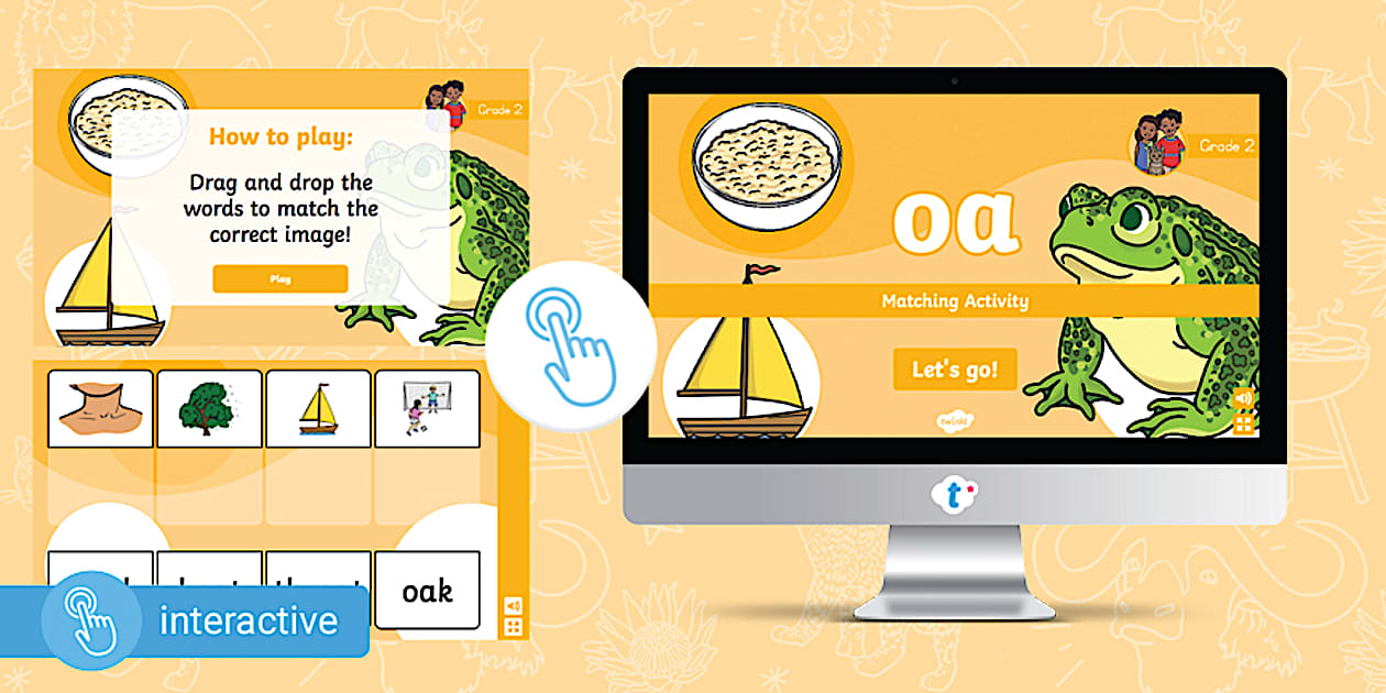 Grade 2 Phonics: oa Interactive Go! Game (teacher made)