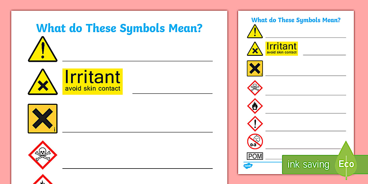 What Do These Symbols Mean? Worksheet (teacher made)