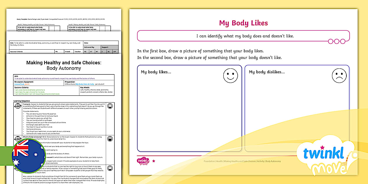 Foundation Health Body Autonomy (teacher made) - Twinkl