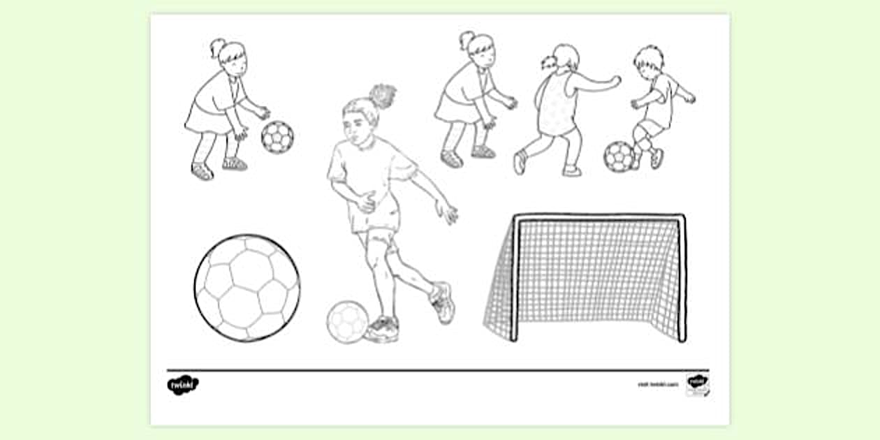 Football Colouring Page Printable | Colouring Sheets