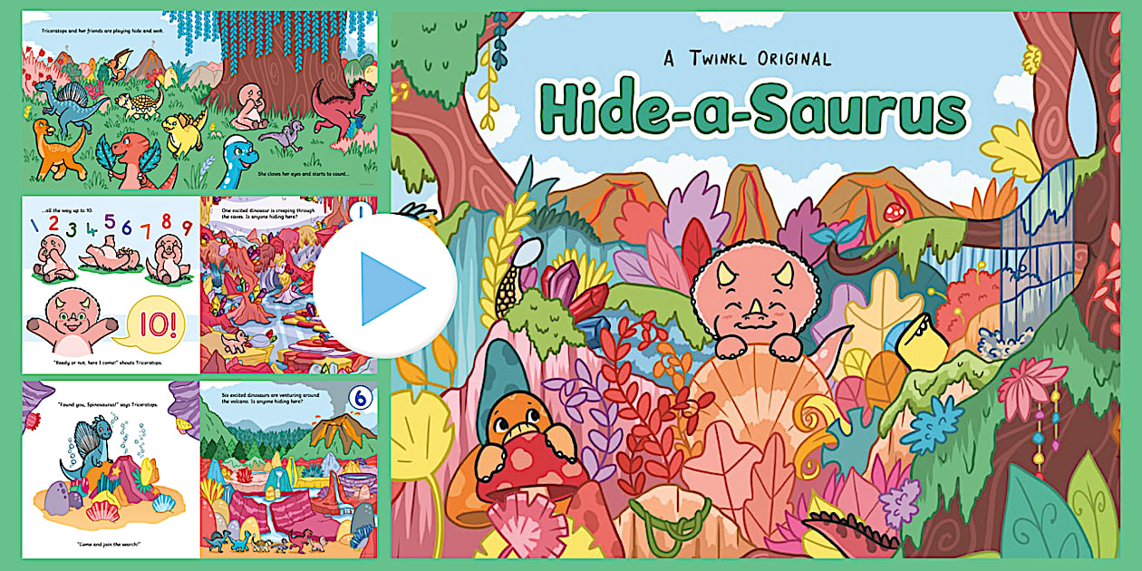 Hide-a-Saurus Story PowerPoint - Dinosaur Story for Kids