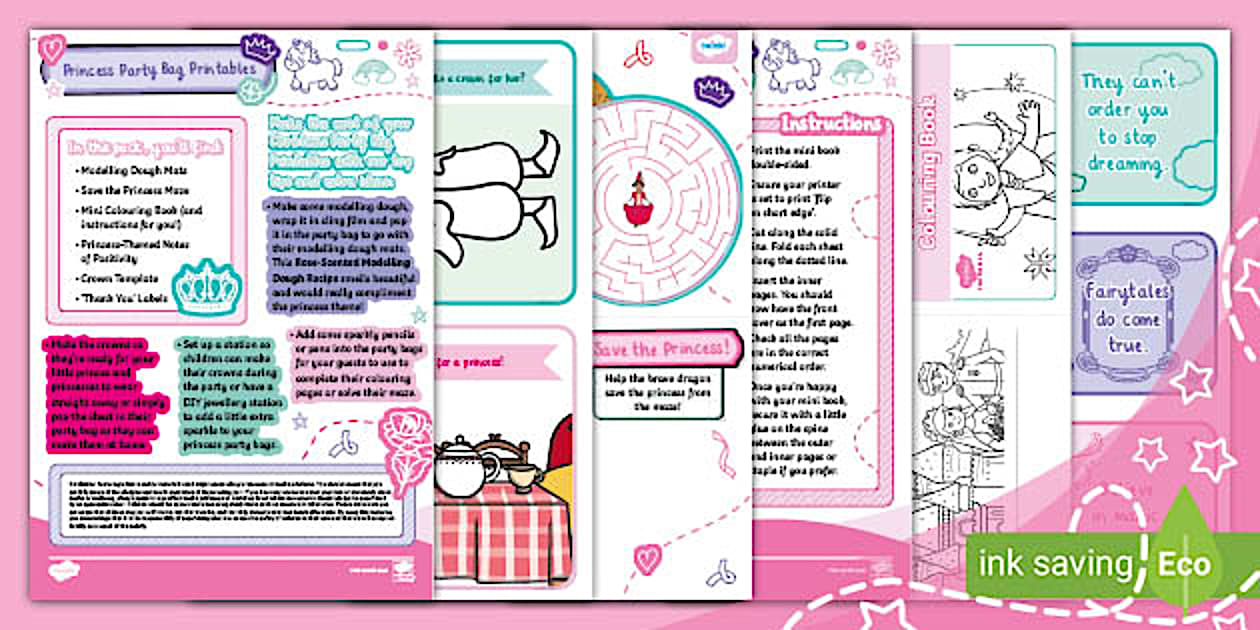 Princess Party Bag Printables (teacher made) - Twinkl