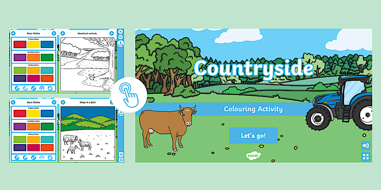 Countryside Interactive Colouring (teacher made) - Twinkl