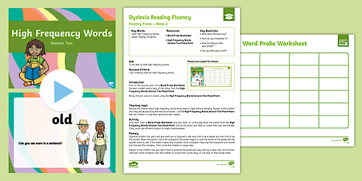 Editable Pack 2 Dyslexia Reading Fluency Intervention