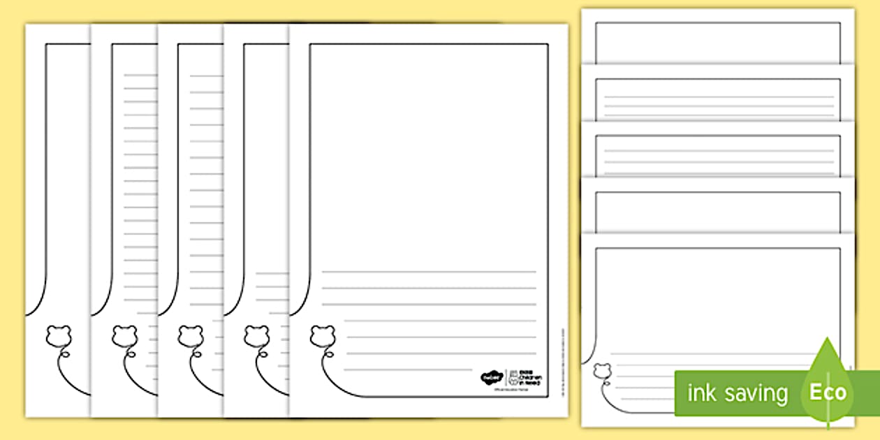 FREE! - BBC Children in Need Template | Twinkl Writing Resources