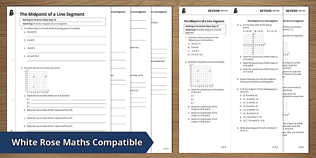 👉 The Midpoint of a Line Segment (teacher made) - Twinkl