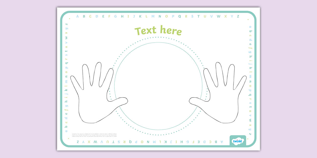 My Very Own Personalised Placemat (Teacher-Made) - Twinkl