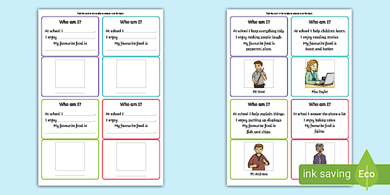 'Who Am I?' Editable Important Adults Transition Game - EYFS