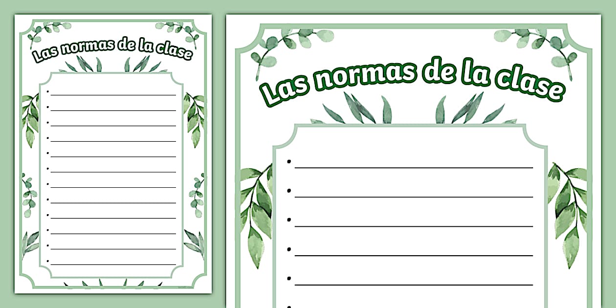 Póster: Normas de la clase (teacher made) - Twinkl