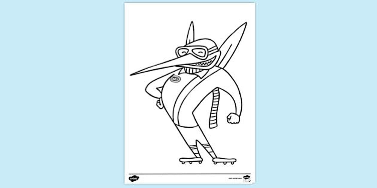 Essendon Bombers Team Mascot Colouring | Colouring Sheets