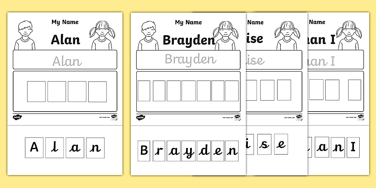 Editable Name Writing Practice Worksheet | English Primary