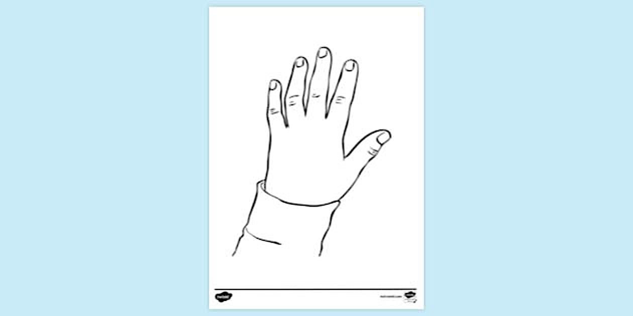 Childs Hand Colouring Sheet | Colouring Sheets - Twinkl