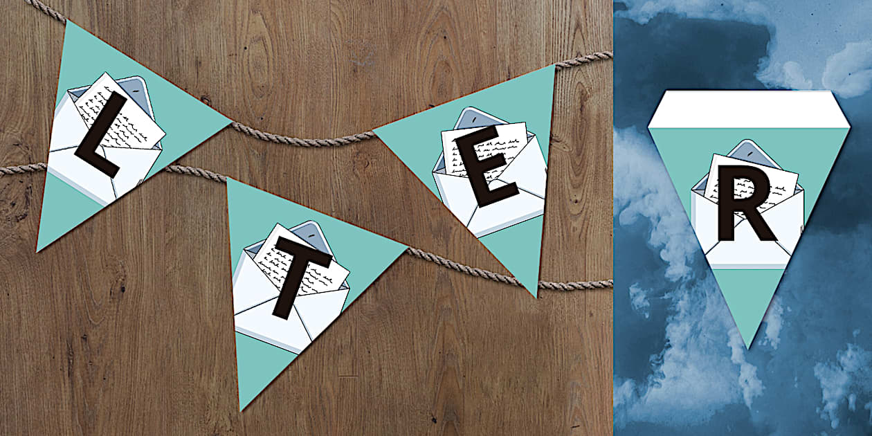 Letter Writing Display Bunting (l'enseignant a fait)
