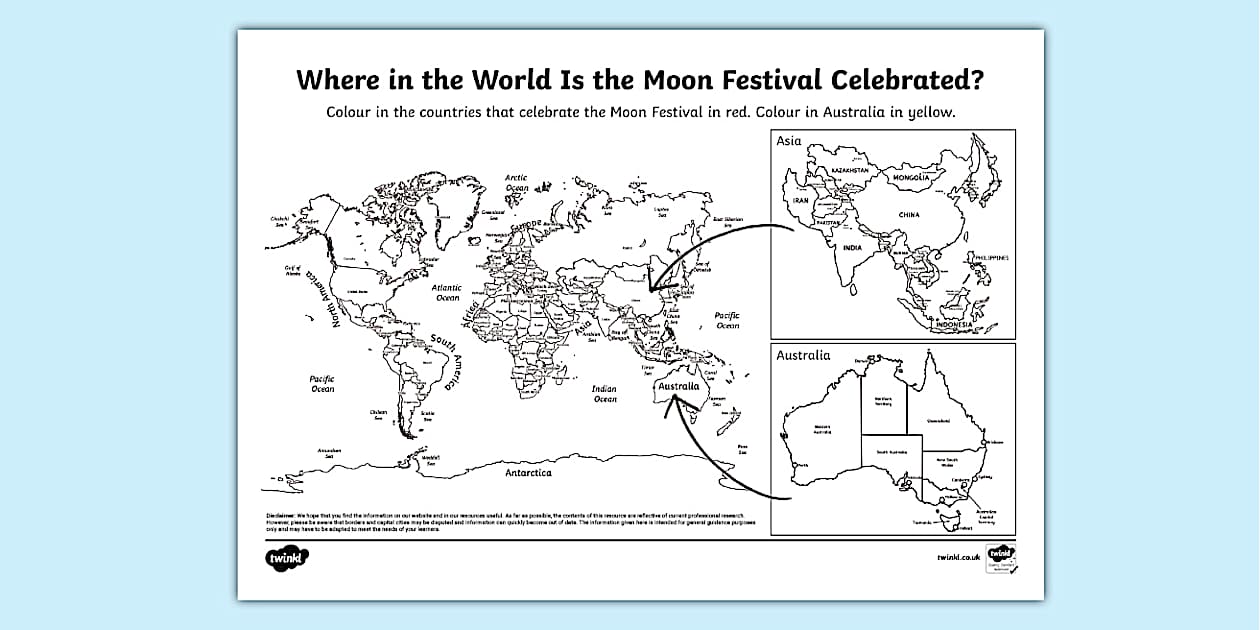 Moon Festival Colouring Pages (teacher made) - Twinkl