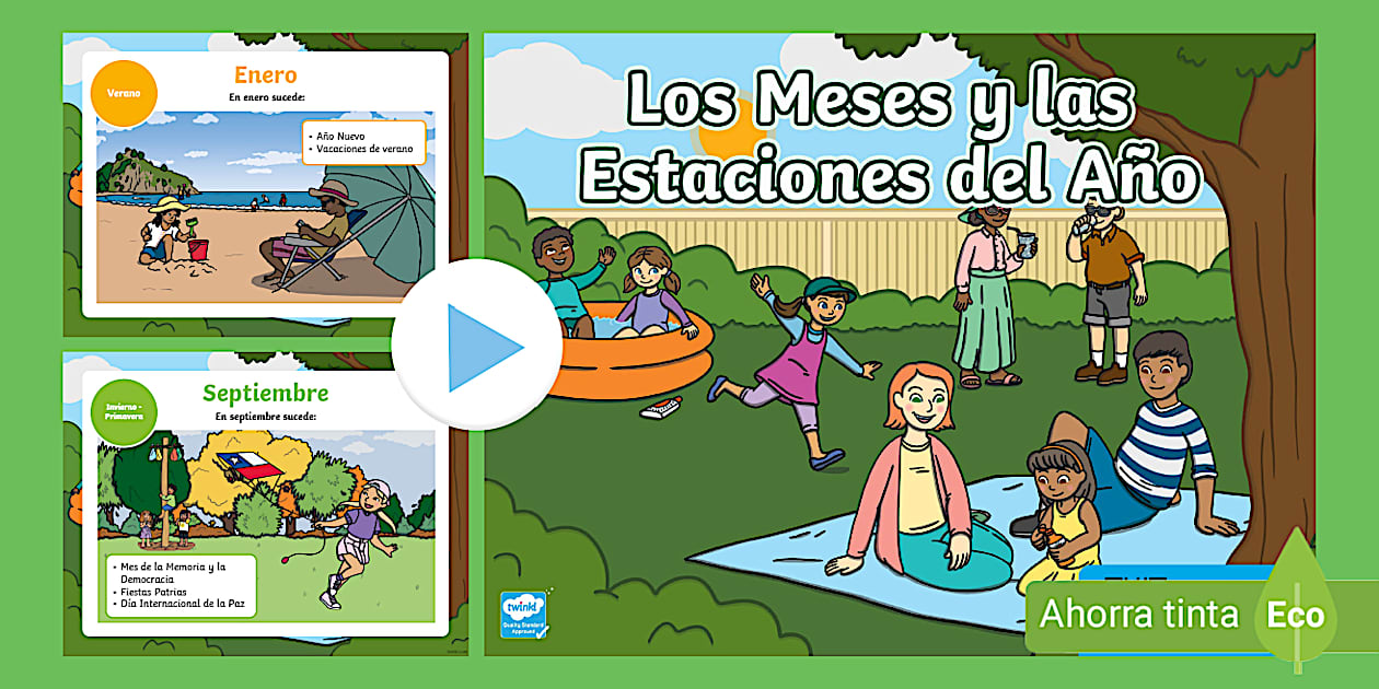 PowerPoint Meses Estaciones Año Festividades (teacher made)