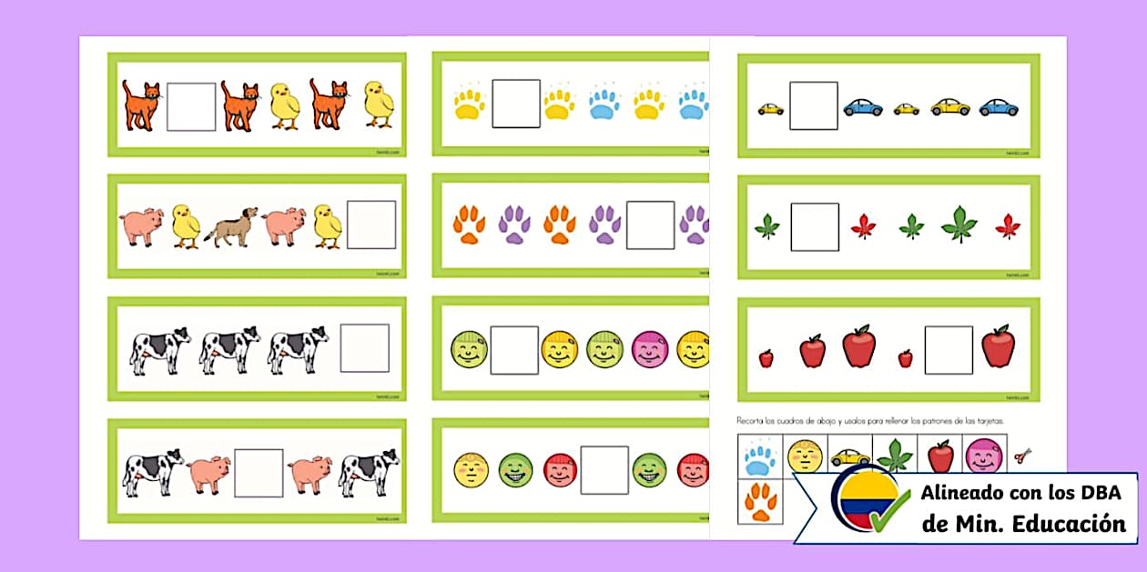 Actividad para preescolar - secuencias - Twinkl Colombia