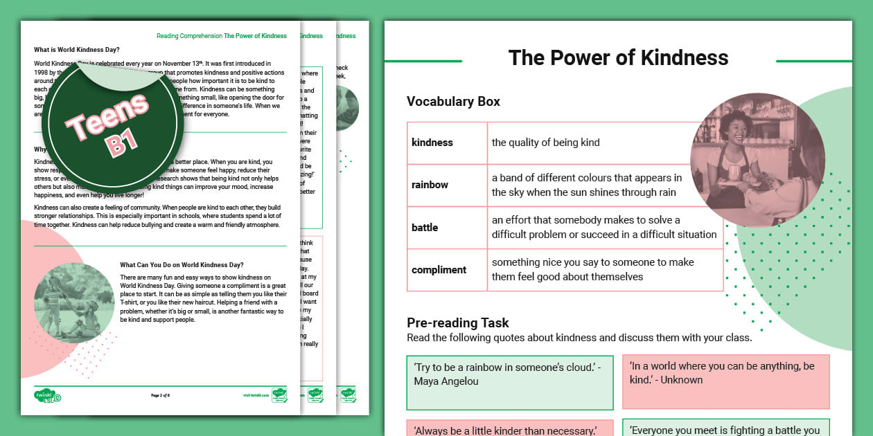ESL The Power of Kindness Twinkl (teacher made) - Twinkl