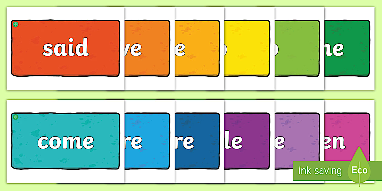 Middle East Phase 4 Tricky Words on Multicoloured Bricks Display Pack