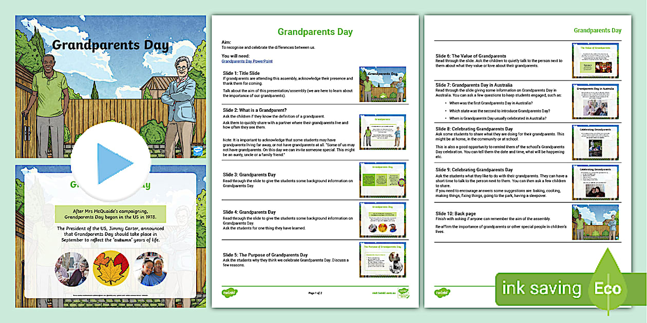 Grandparents' Day Assembly Pack | Twinkl (teacher made)