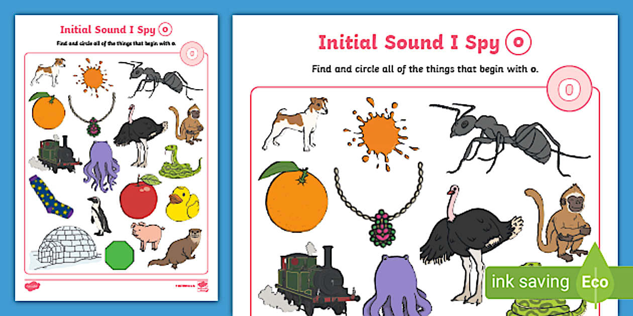 Initial Sounds I Spy Activity: Letter o - Twinkl