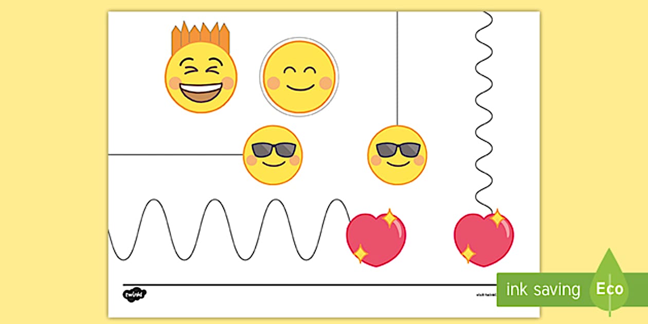 😊 EYFS Emoji Cutting Skills Assessment - Twinkl