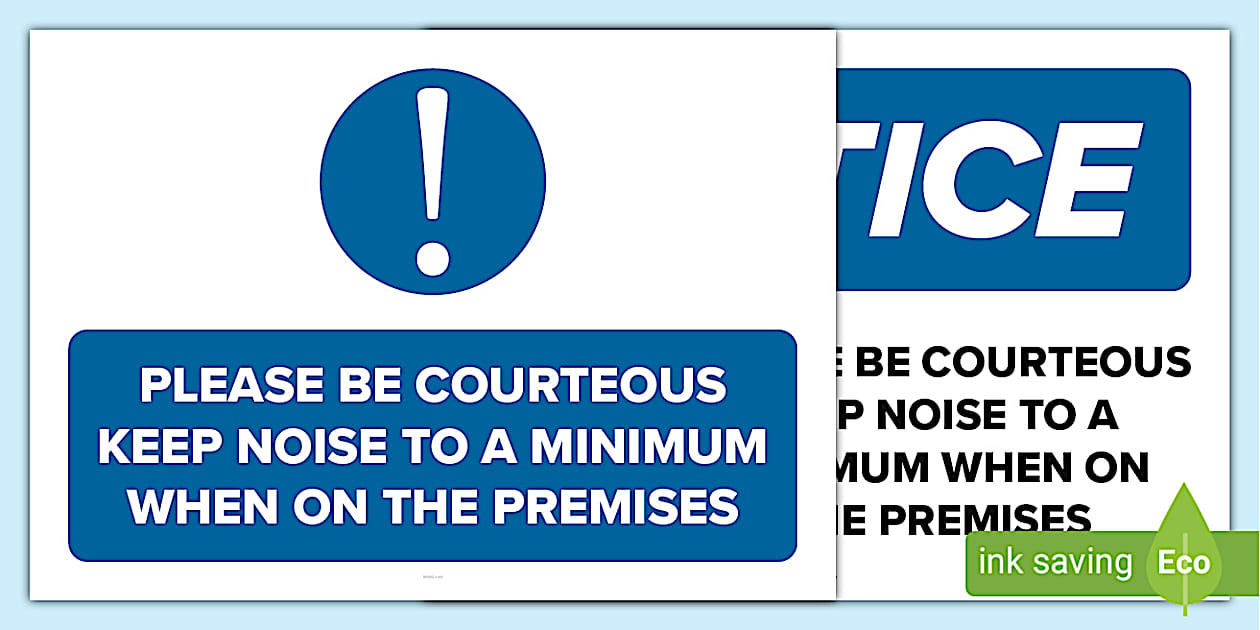 Please Be Courteous Signs | Display Items | Twinkl - Twinkl