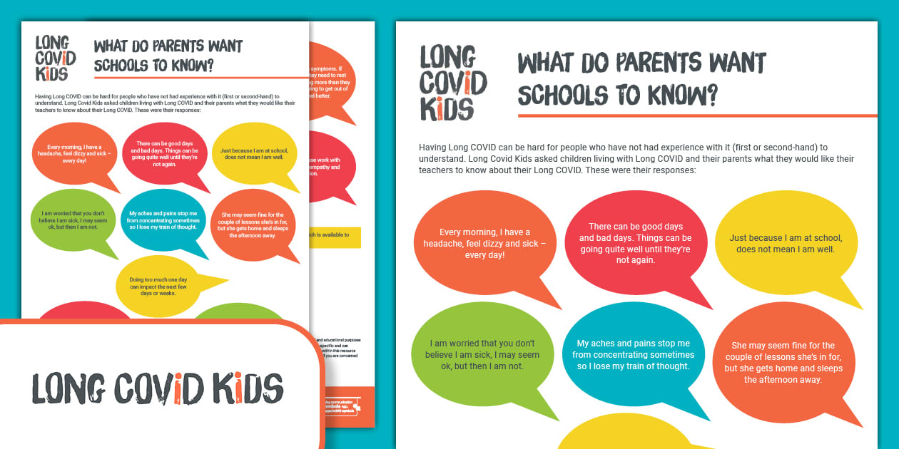 FREE! - Long Covid Kids: What Do Parents Want Schools to Know?