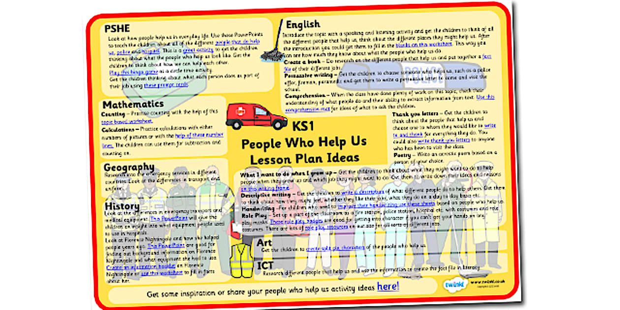 People Who Help Us Lesson Plan Ideas (teacher made) - Twinkl