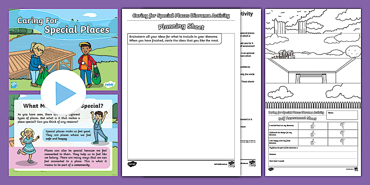 Caring for Special Places Diorama Activity