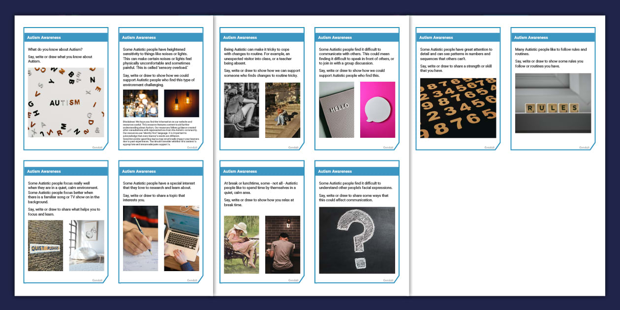 Autism Awareness Discussion Cards (teacher made) - Twinkl