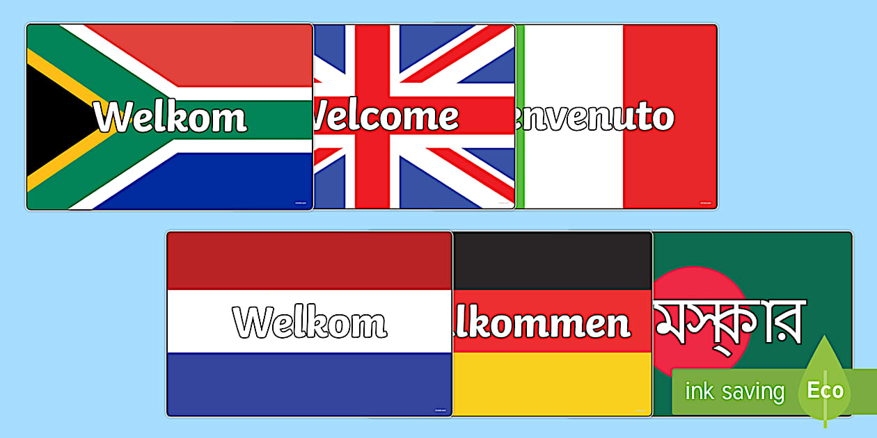 Gemengde Tale Welkom Vertoon Plakkate (Teacher-Made)