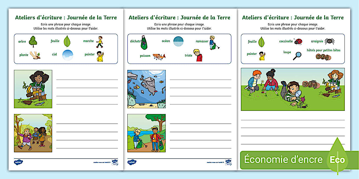 Ateliers d'écriture pour la Journée de la Terre