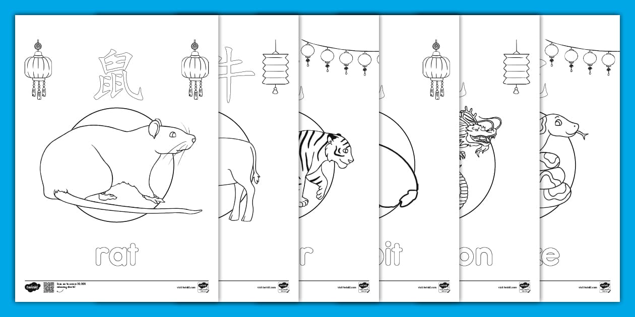 Lunar New Year Colouring Pages I Twinkl Canada - Twinkl